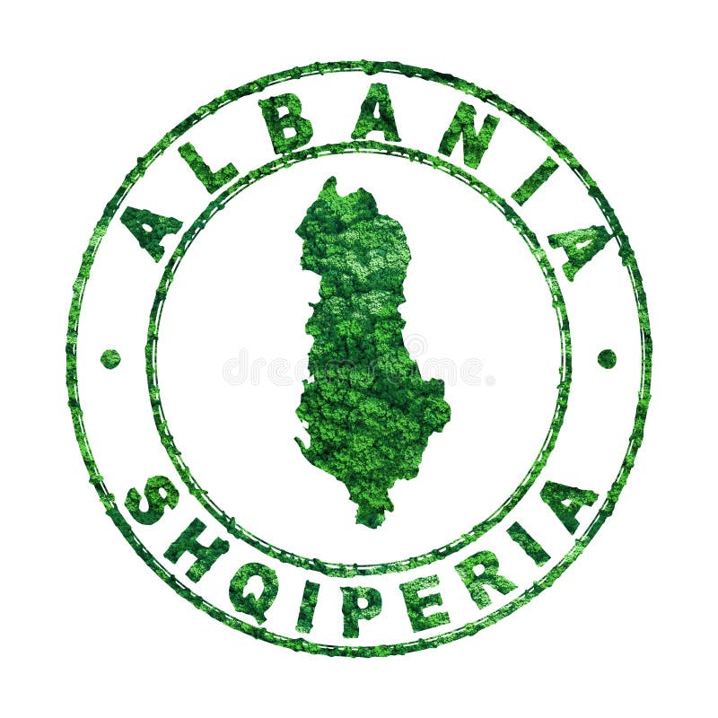 Map of Albania, Postal Stamp, Sustainable Development, CO2 Emission ...