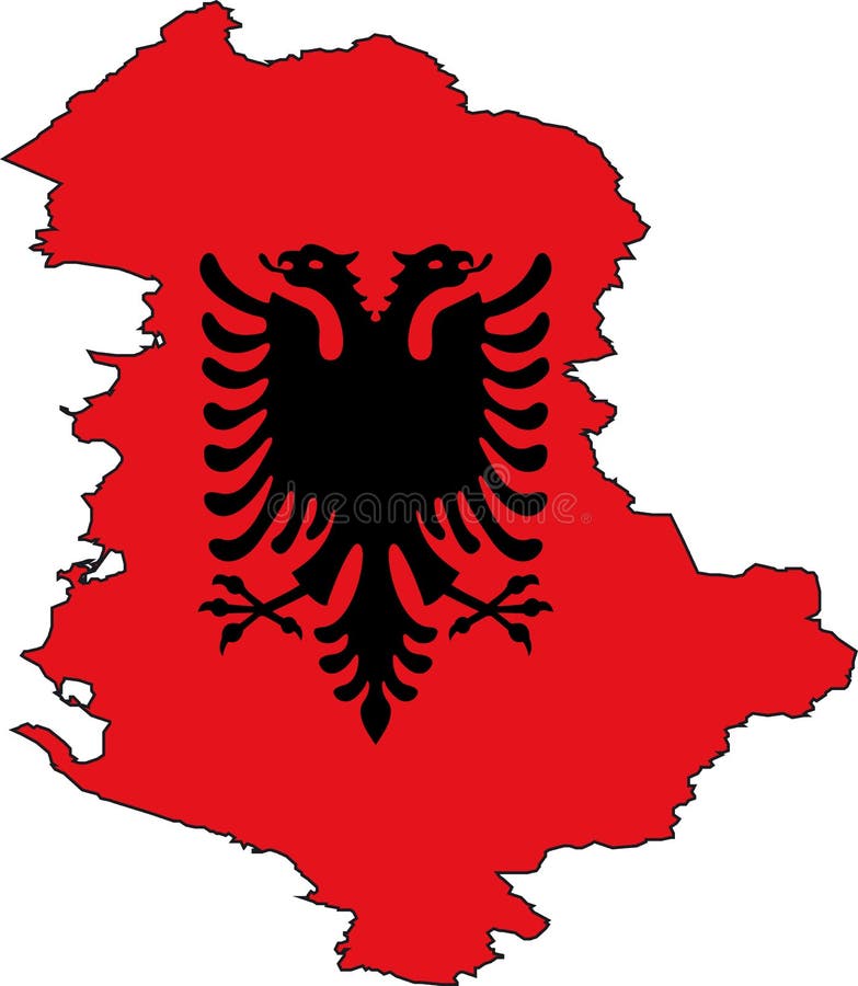 Map Albania-Vector stock vector. Illustration of nationality - 3595937
