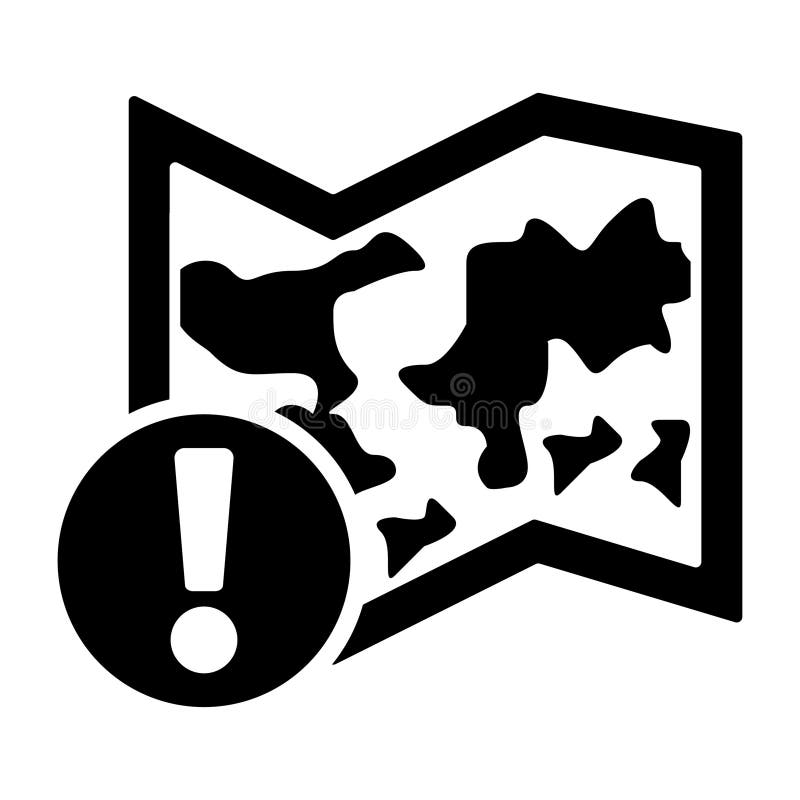 Map Alert Icon stock vector. Illustration of location - 270572613