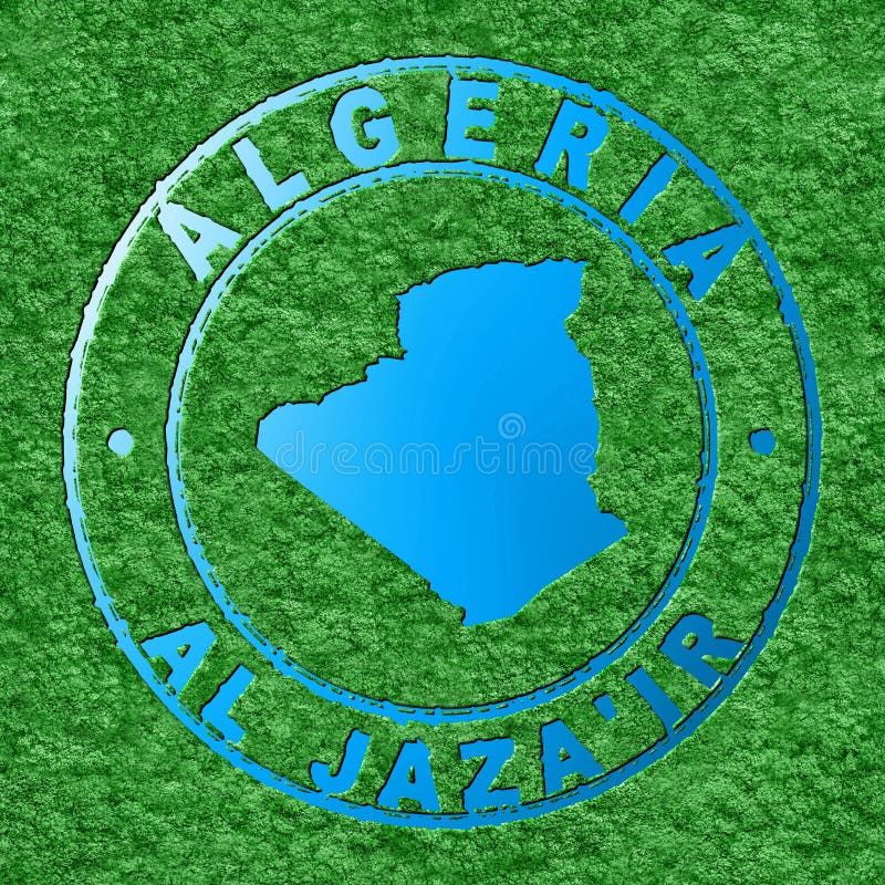 Map of Algeria, Forest with Water Map Stock Illustration - Illustration ...