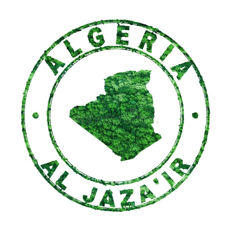 Map of Algeria, Environment Concept, CO2 Emission Concept Stock ...