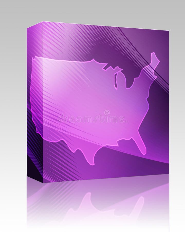 Map America box package stock illustration. Illustration of container ...