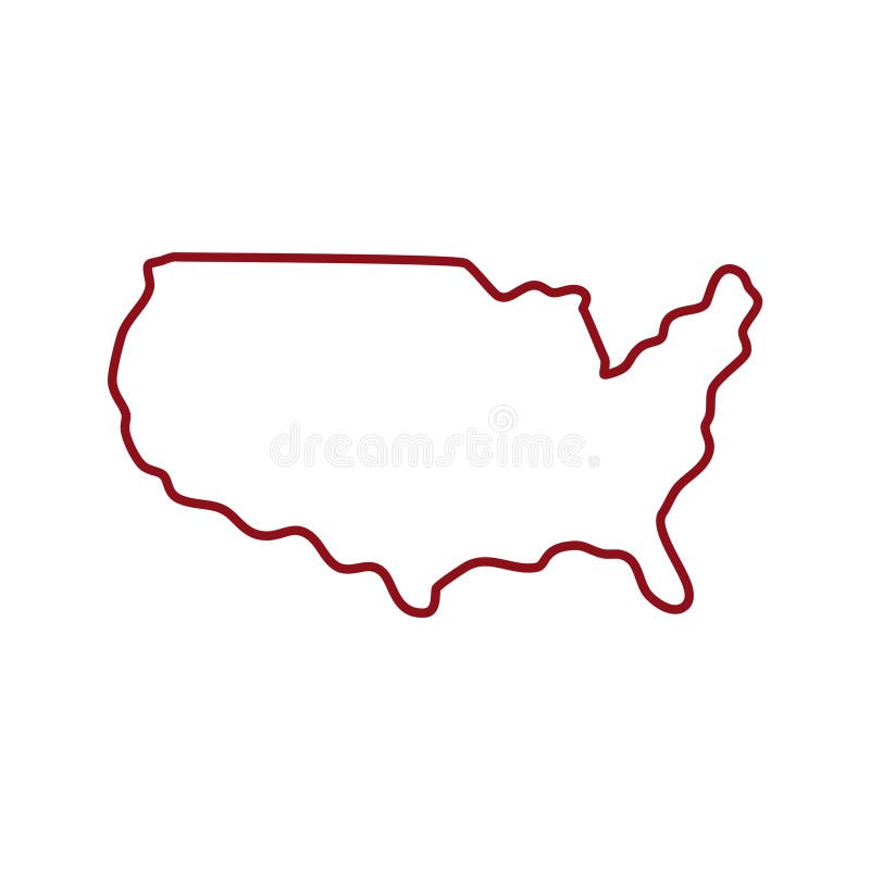 Map of America Icon Logo Design Template Stock Vector - Illustration of ...