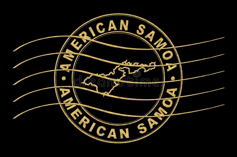 Map of American Samoa, Postal Passport Stamp, Travel Stamp Stock ...
