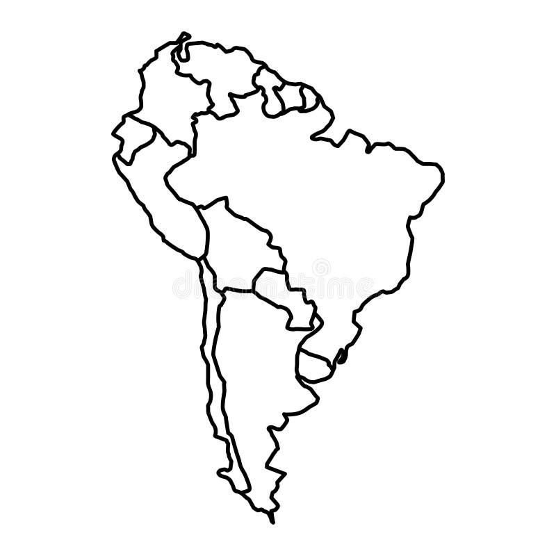 Map of the american south stock vector. Illustration of silhouette ...