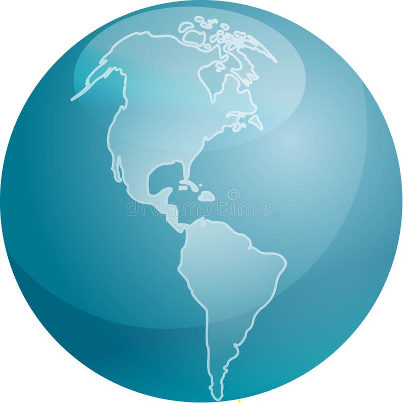 Map of Americas sphere stock vector. Illustration of modern - 6083478