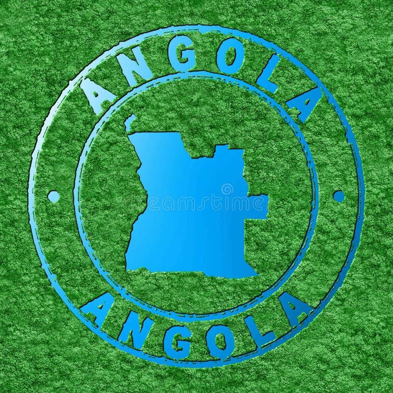 Map of Angola, Forest with Water Map Stock Illustration - Illustration ...