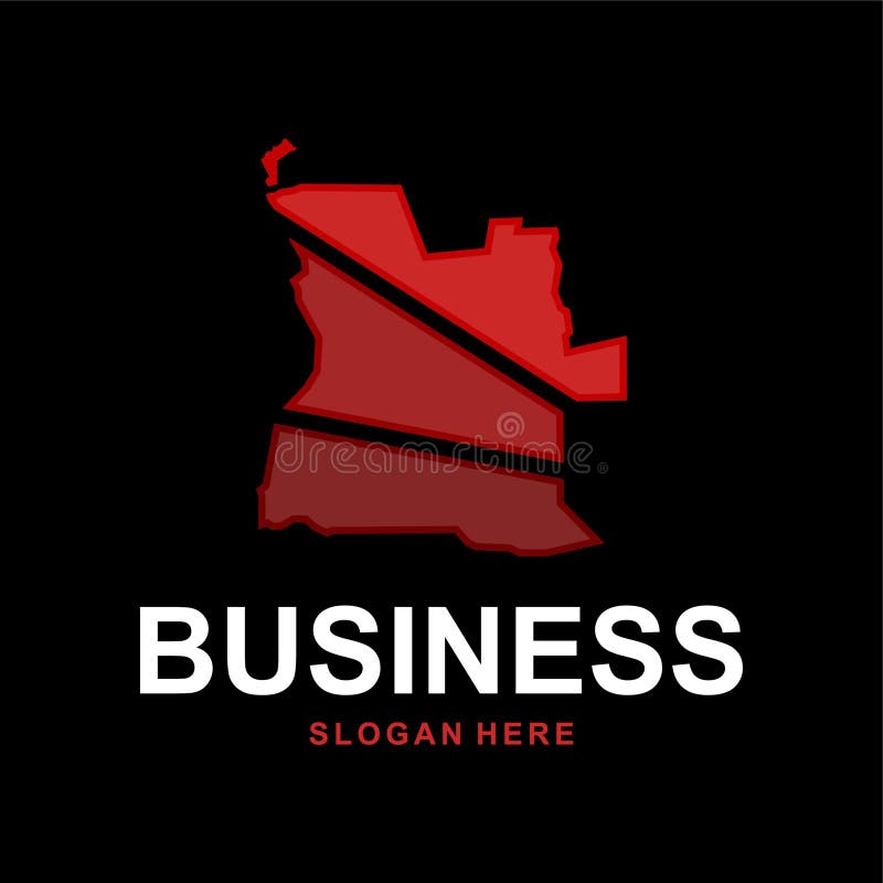 Map of Angola Geometric Illustration Design Stock Vector - Illustration ...