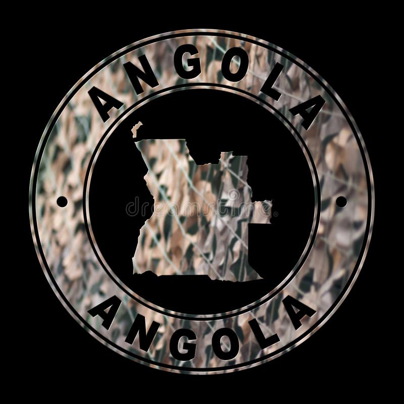 Map of Angola, Military Stamp Stock Illustration - Illustration of ...