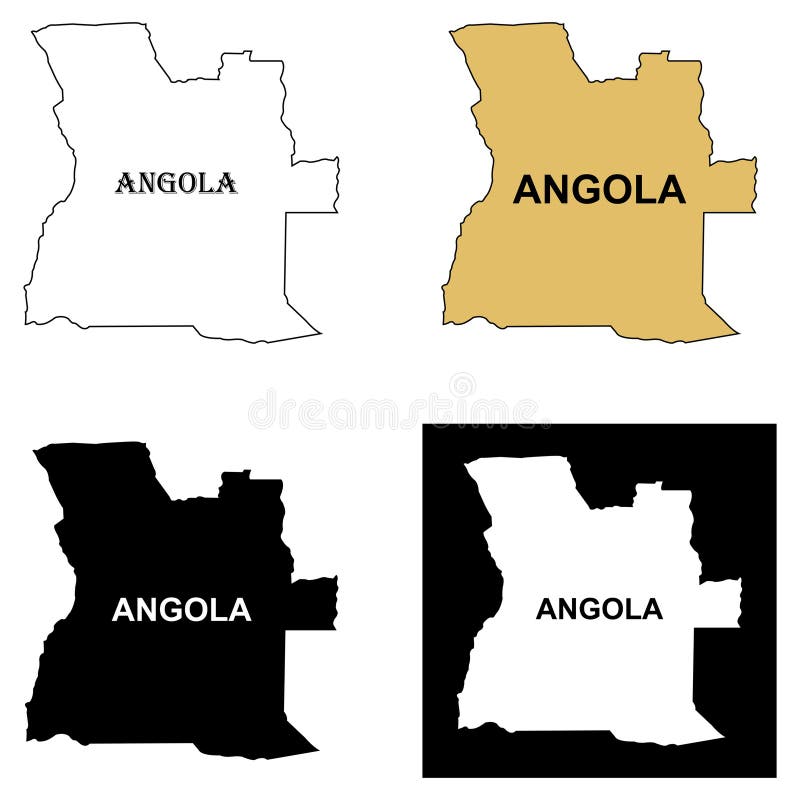 Map of angola region stock vector. Illustration of flag - 359565898