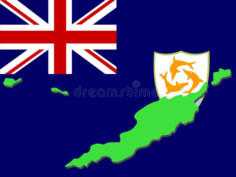 Map of Anguilla stock vector. Illustration of tropical - 2718549