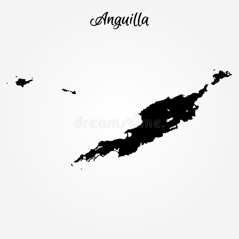 Map of Anguilla stock illustration. Illustration of shape - 109469559