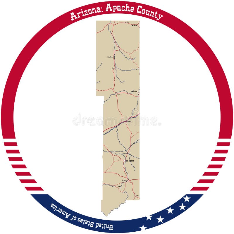 Arizona: Apache County stock illustration. Illustration of geography ...