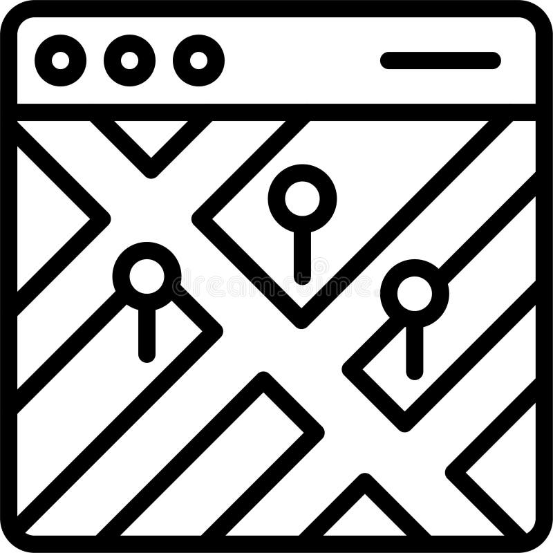 Map Apllication Icon, Location Map and Navigation Vector Stock Vector ...