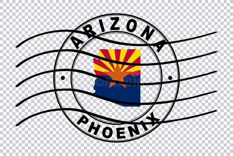 Map of Arizona, Postal Passport Stamp, Travel Stamp Stock Illustration ...