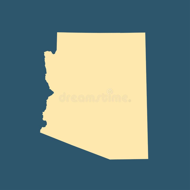Map of the Arizona stock vector. Illustration of arizona - 204694835