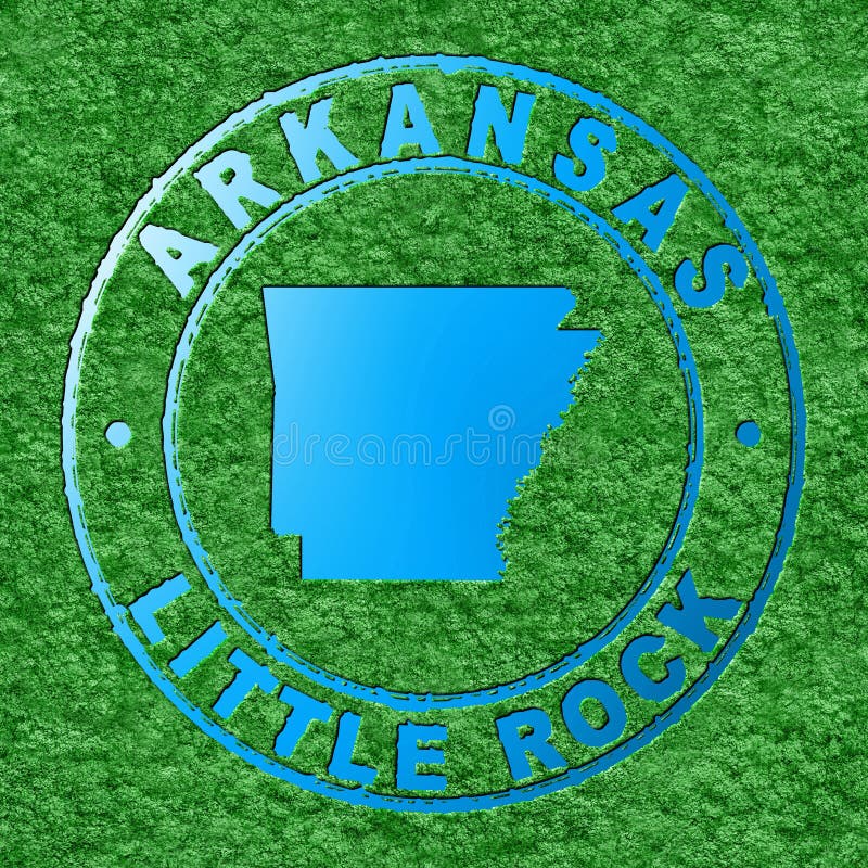 Map of Arkansas, Forest with Water Map Stock Illustration ...