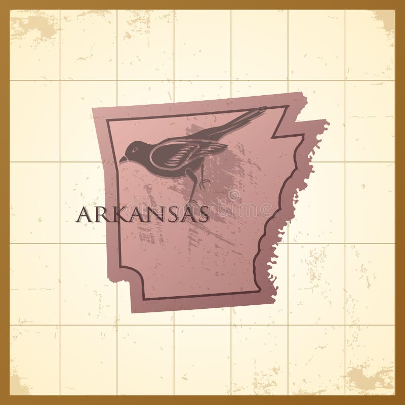 Map of Arkansas State. Vector Illustration Decorative Design Stock ...