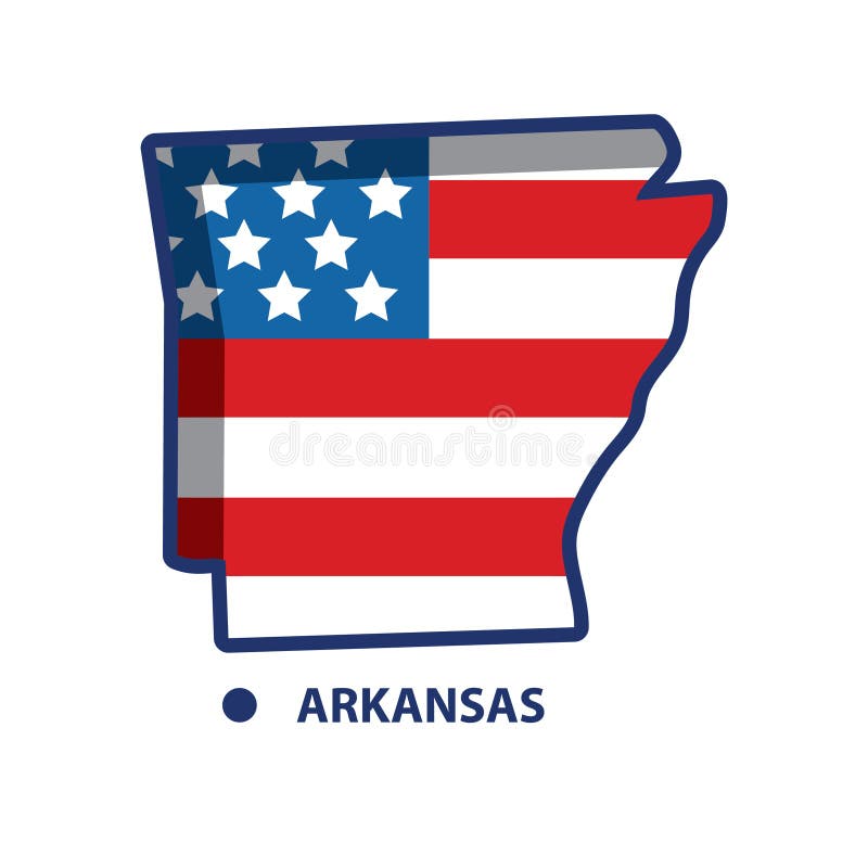 Map of Arkansas. Vector Illustration Decorative Design Stock Vector ...