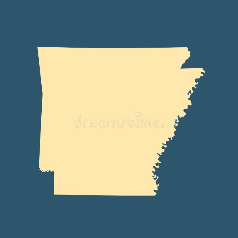 Map of the Arkansas stock vector. Illustration of vector - 204696157