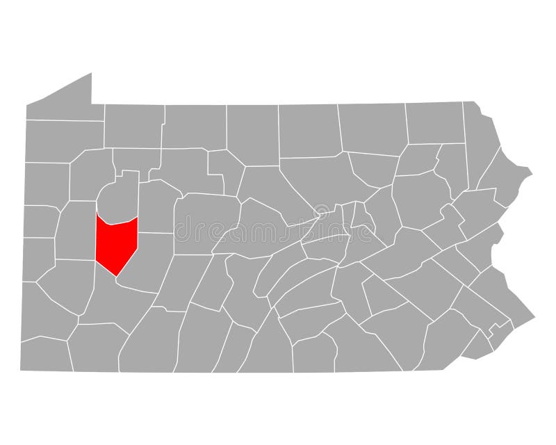 Map of Armstrong in Pennsylvania Stock Vector - Illustration of ...