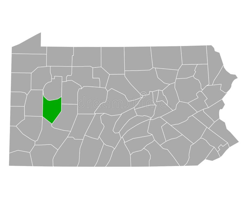 Map of Armstrong in Pennsylvania Stock Vector - Illustration of ...