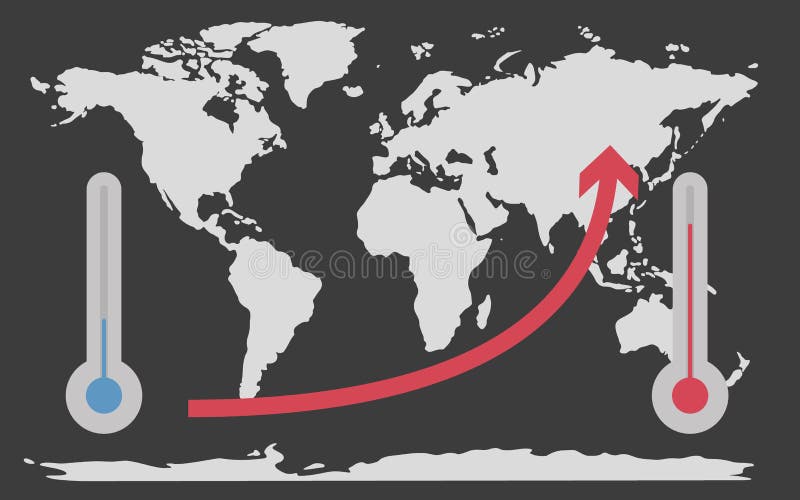 Map with Arrow Showing Growing Statistics Numbers Stock Vector ...