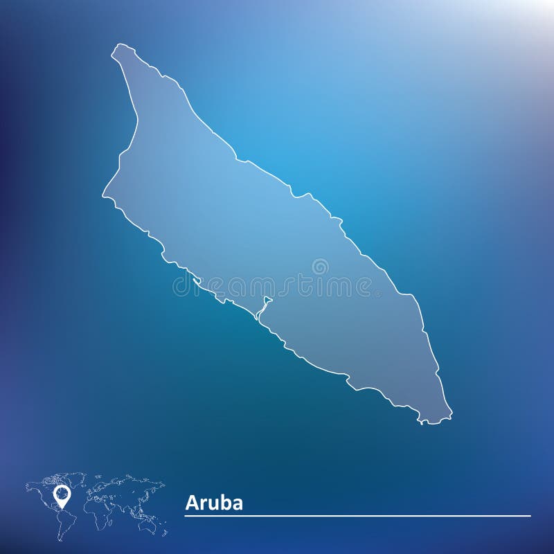 Map of Aruba stock vector. Illustration of aruba, identity - 125148115