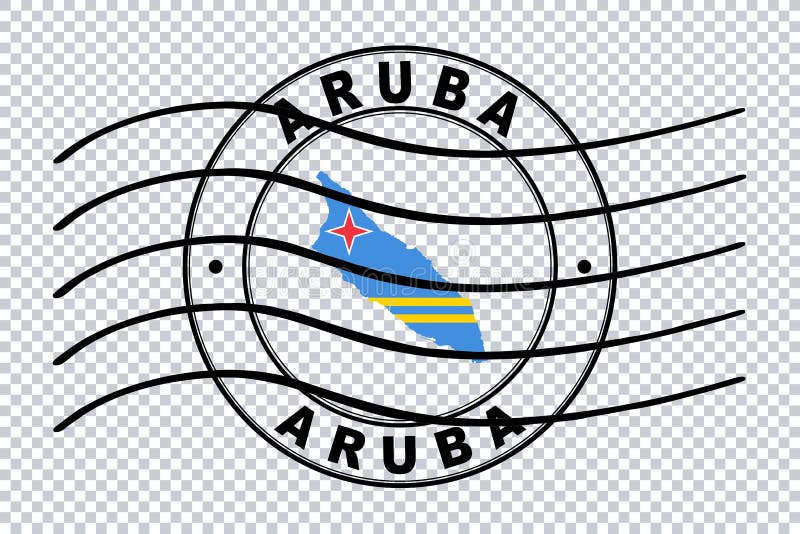Map of Aruba, Postal Passport Stamp, Travel Stamp Stock Illustration ...