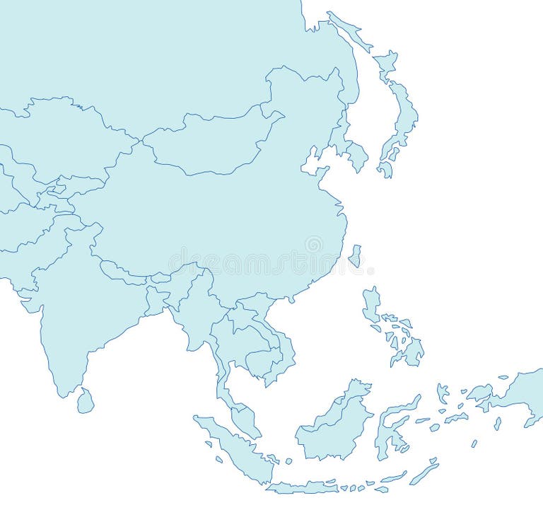 Asia Borders Map Stock Illustrations – 23,740 Asia Borders Map Stock ...