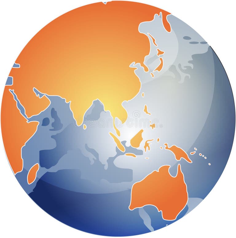 Asia Map Globe Vector Stock Illustrations – 34,705 Asia Map Globe ...