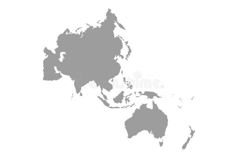 Map of Asia Pacific. Vector Stock Vector - Illustration of land ...
