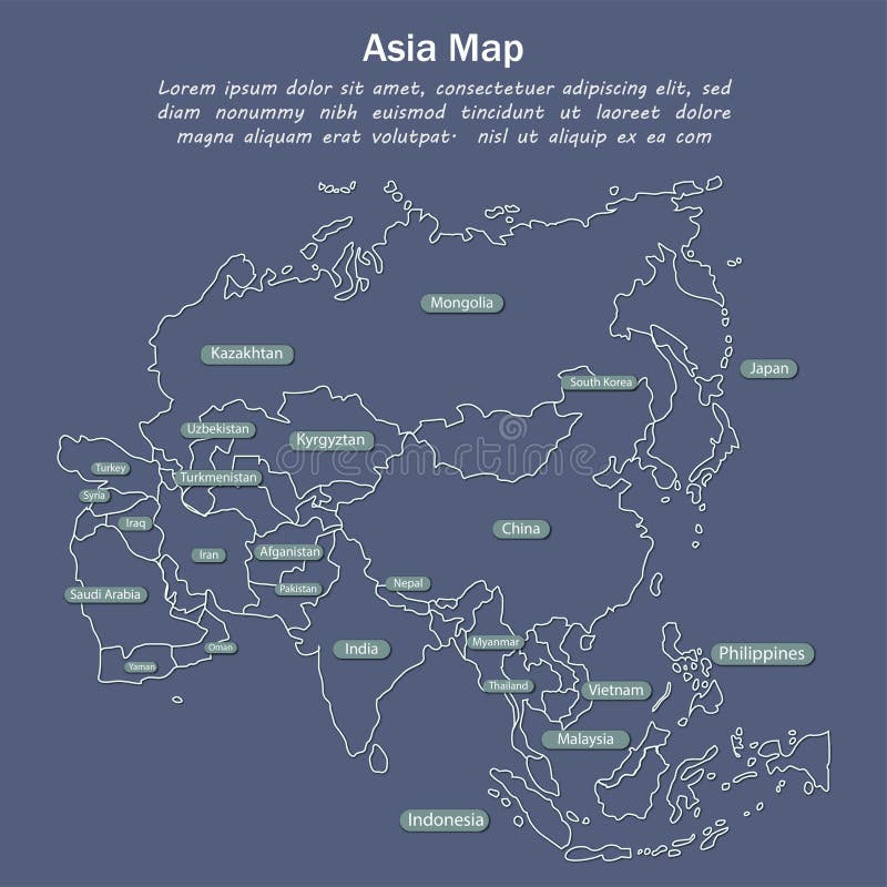 Blank Map Of Asia With Names Map Of Asia But You Can Change Whatever