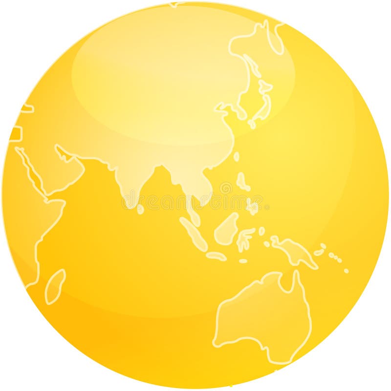 Map of Asia sphere stock vector. Illustration of smooth - 6787460
