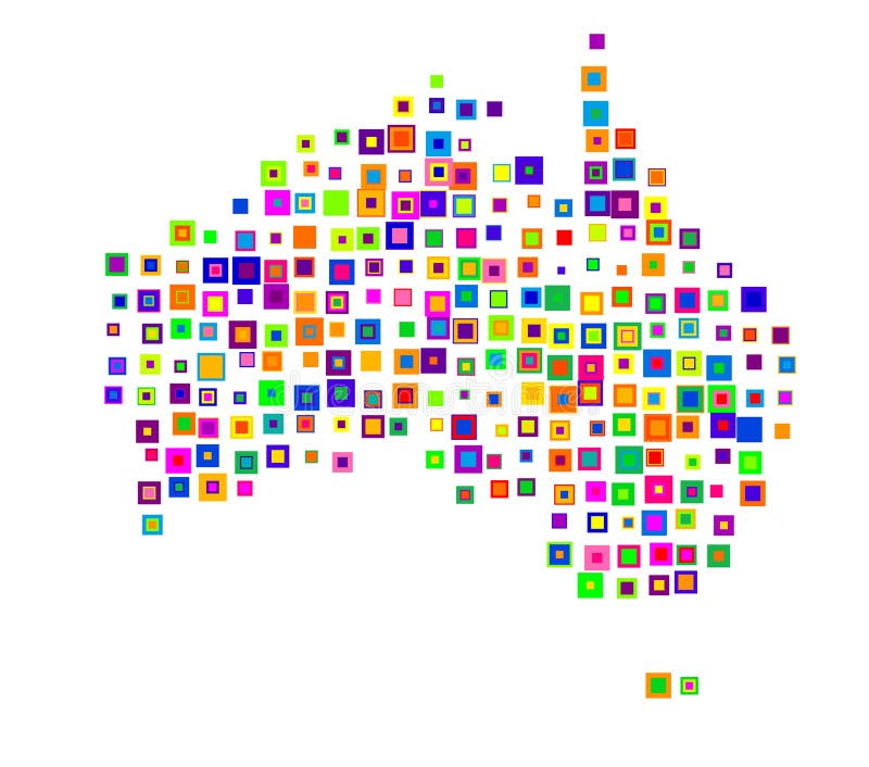 Abstract map of Australia stock vector. Illustration of cartography ...