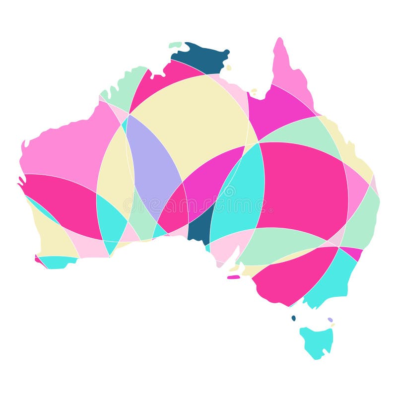 Map of Australia the Abstract Pattern Stock Vector - Illustration of ...