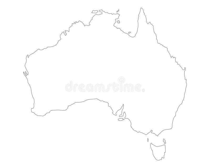 Map of Australia stock vector. Illustration of cartography - 90934232