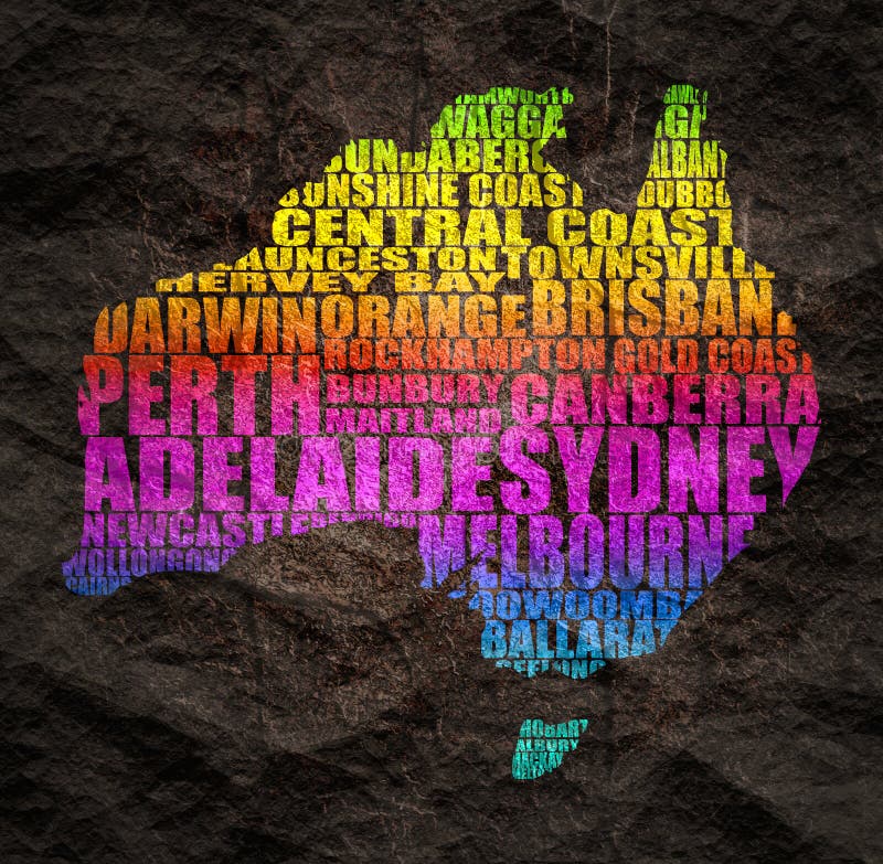 Map of Australia stock illustration. Illustration of isolated - 147075999