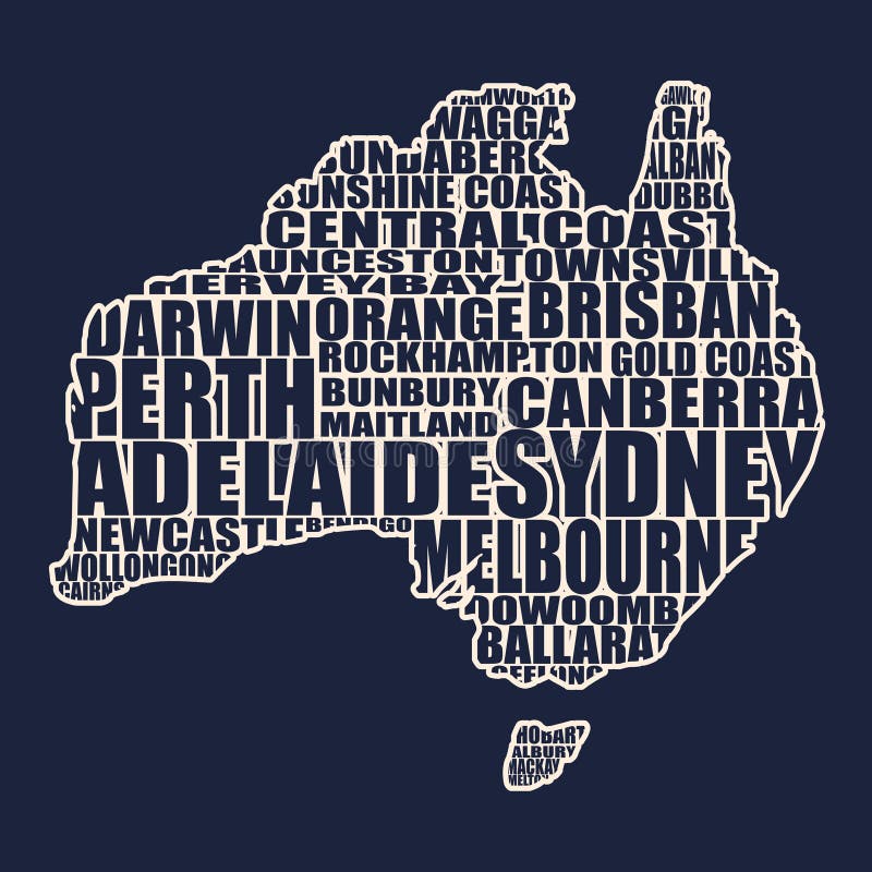 Map of Australia stock vector. Illustration of geography - 144907960