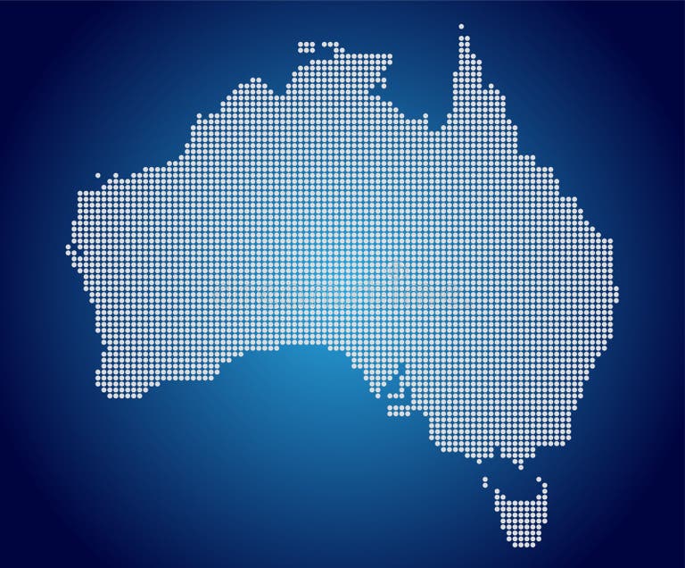 Australian Dotted Pixel Map Stock Illustrations – 90 Australian Dotted ...