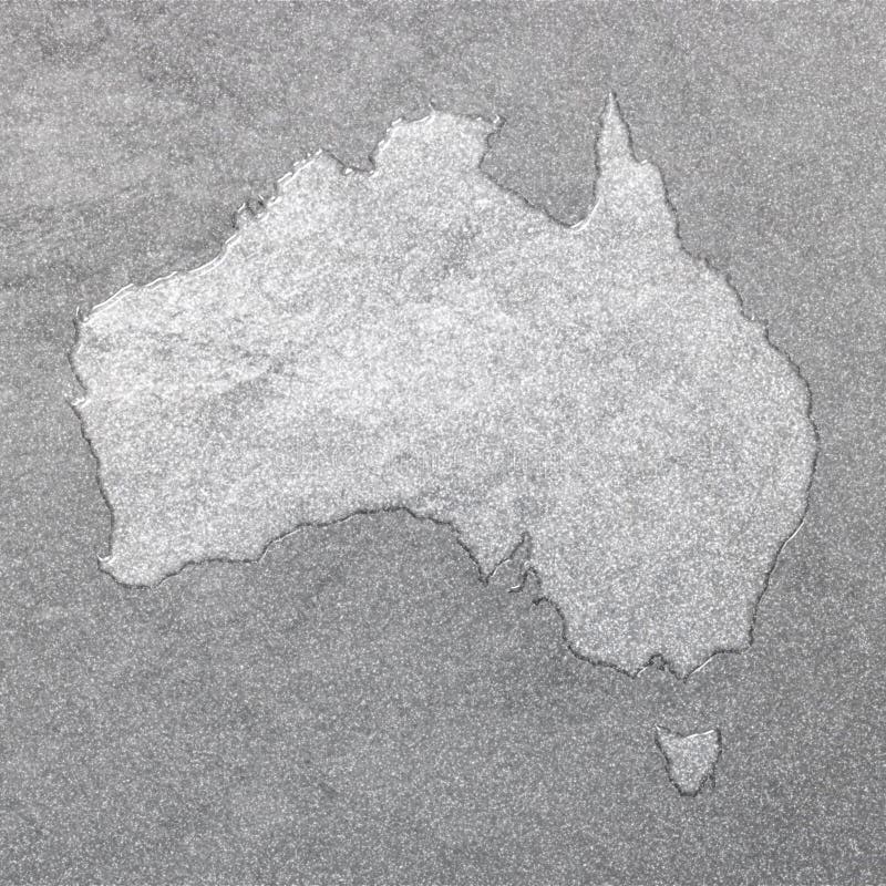 Map of Australia, Silver Background Stock Illustration - Illustration ...