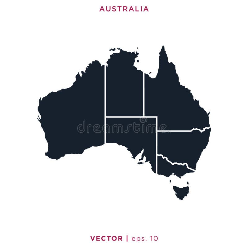 Map of Australia Vector Design Template Stock Vector - Illustration of ...