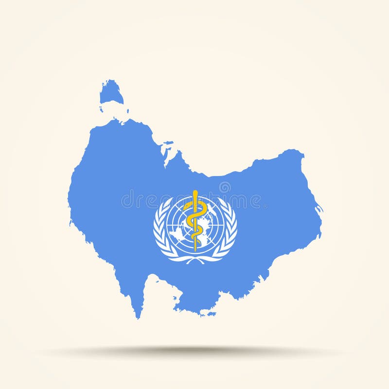 Map of Australia in World Health Organization Flag Colors Editorial ...
