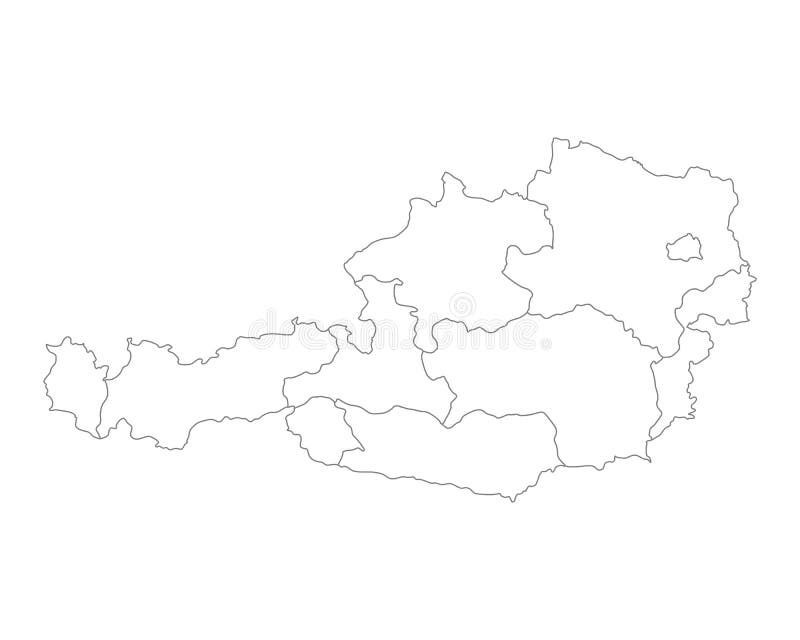 Map of Austria stock vector. Illustration of state, upper - 97948685