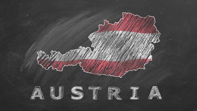 Austria - Hand-Drawn Map Animation Stock Footage - Video of austria ...