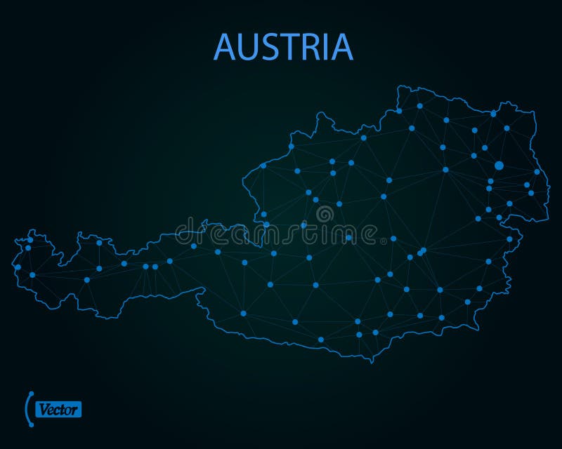 Map of Austria. Vector Illustration. World Map Stock Illustration ...