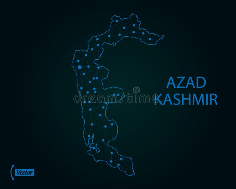 Map of Azad Kashmir. Vector Illustration. World Map Stock Illustration ...