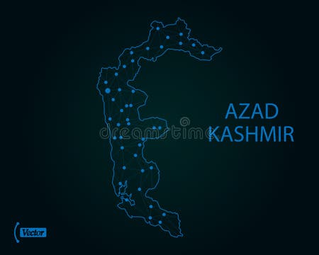 Map of Azad Kashmir. Vector Illustration. World Map Stock Illustration ...