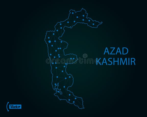 Map of Azad Kashmir. Vector Illustration. World Map Stock Illustration ...