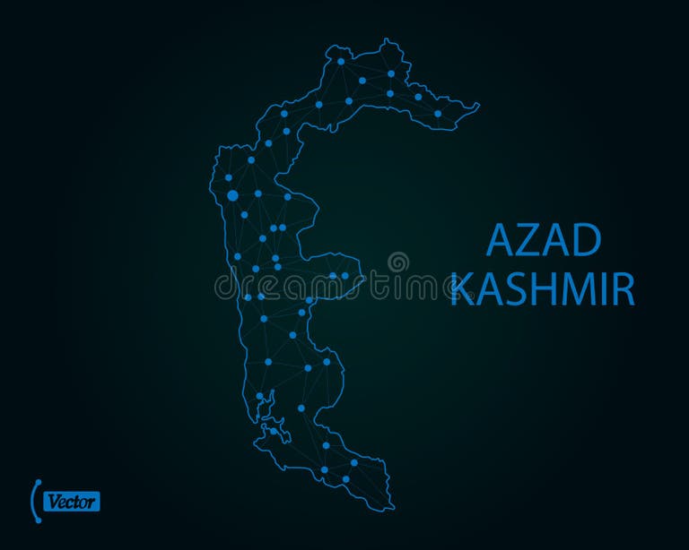 Map of Azad Kashmir. Vector Illustration. World Map Stock Illustration ...